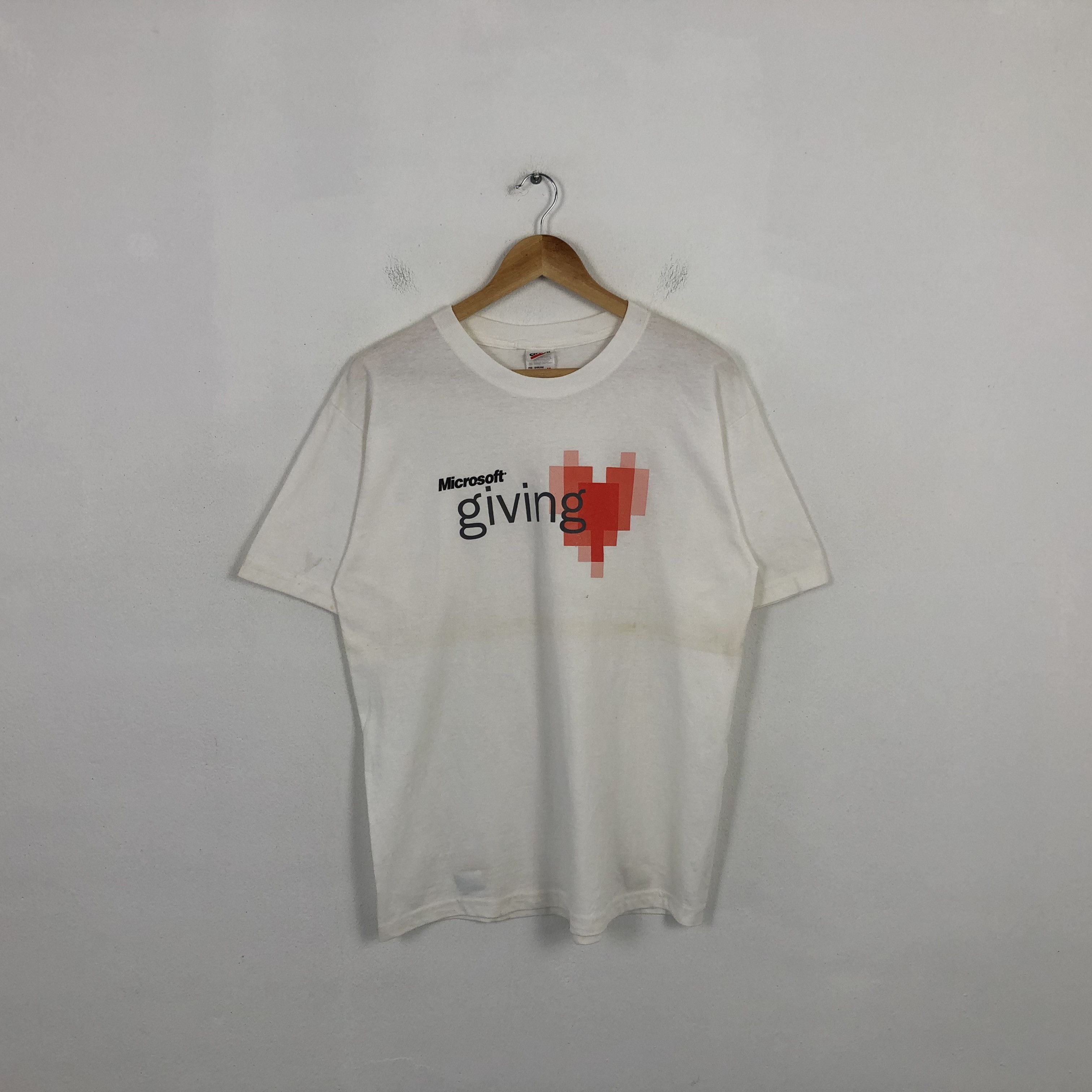 Microsoft × Vintage Vintage Microsoft Giving Design Tshirt | Grailed