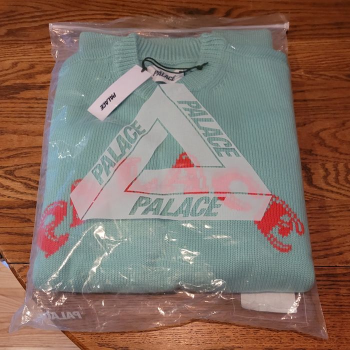 Palace Palace Strawberry Knit Sweater (Green, Large) | Grailed