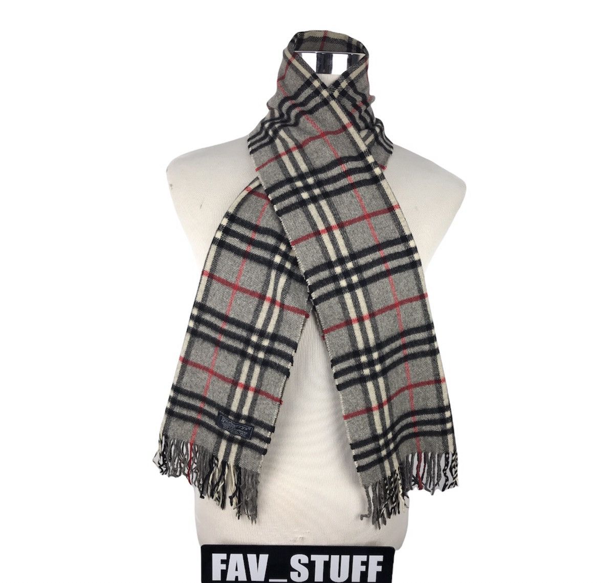 Burberry vintage burberry nova check cashmere muffler scarf | Grailed