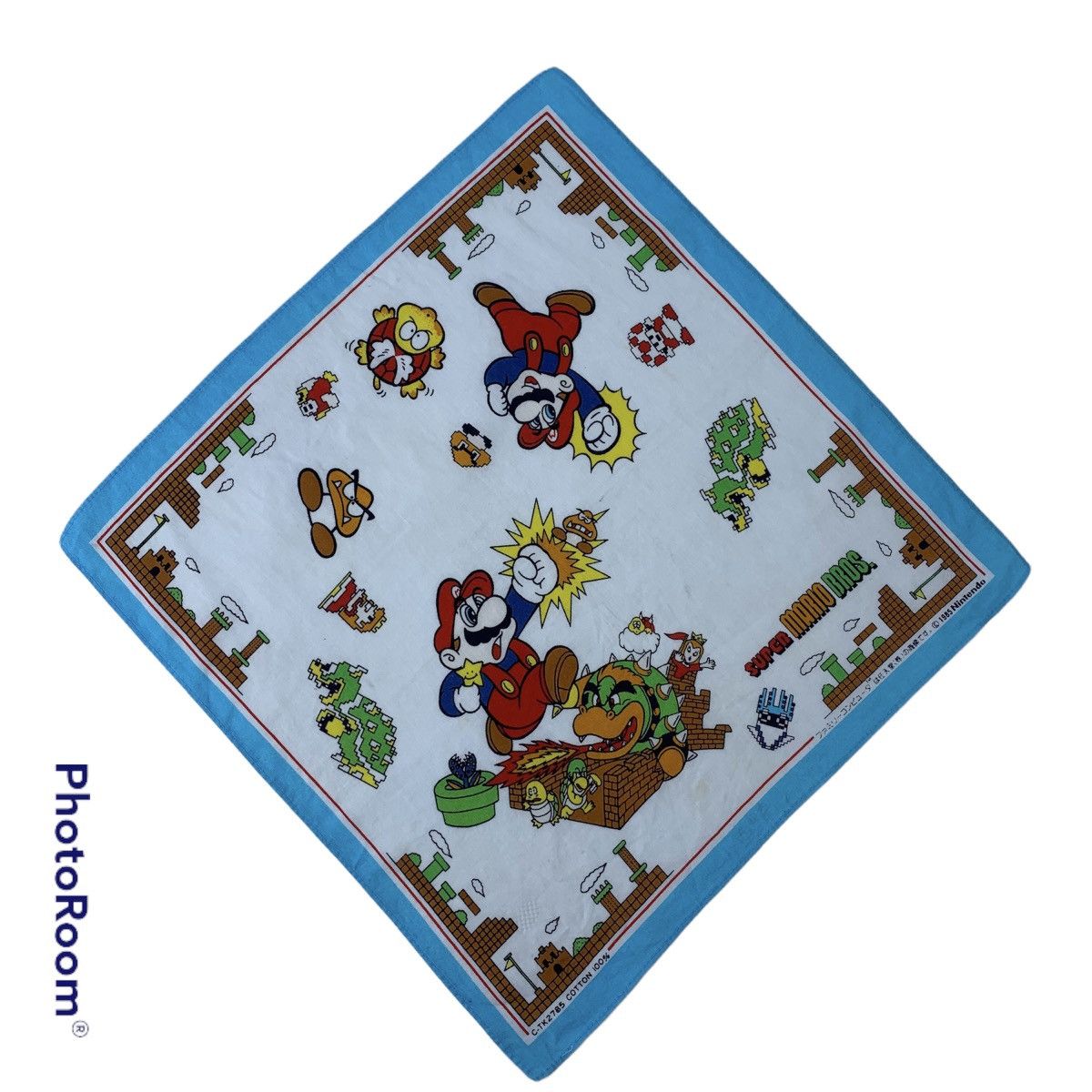 Vintage Super mario bros handkerchief neckerchief scarf | Grailed