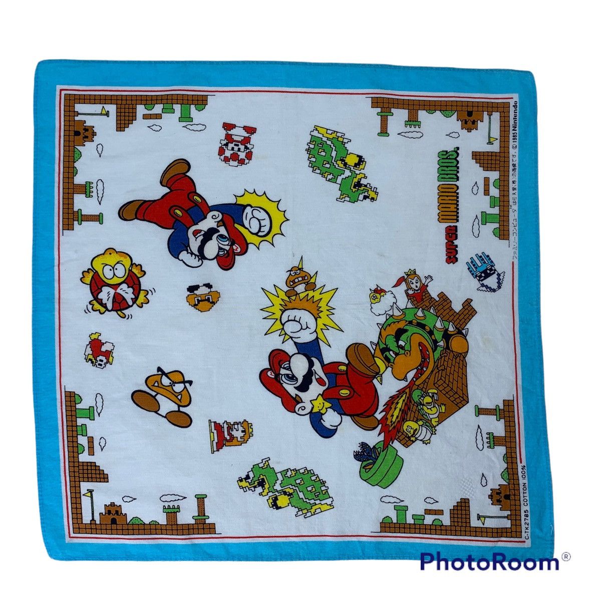 Vintage Super mario bros handkerchief neckerchief scarf | Grailed