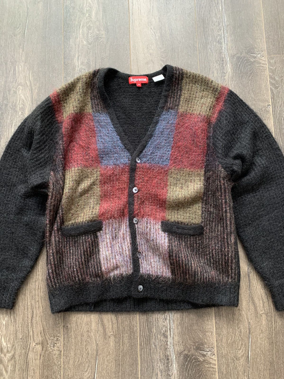 Supreme Supreme Brushed Grid Cardigan | Grailed