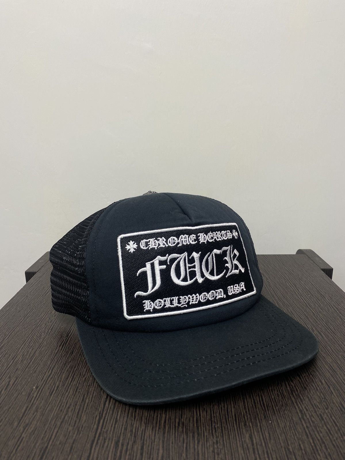 Chrome Hearts Vintage Chrome Hearts FUCK Trucker Hat | Grailed