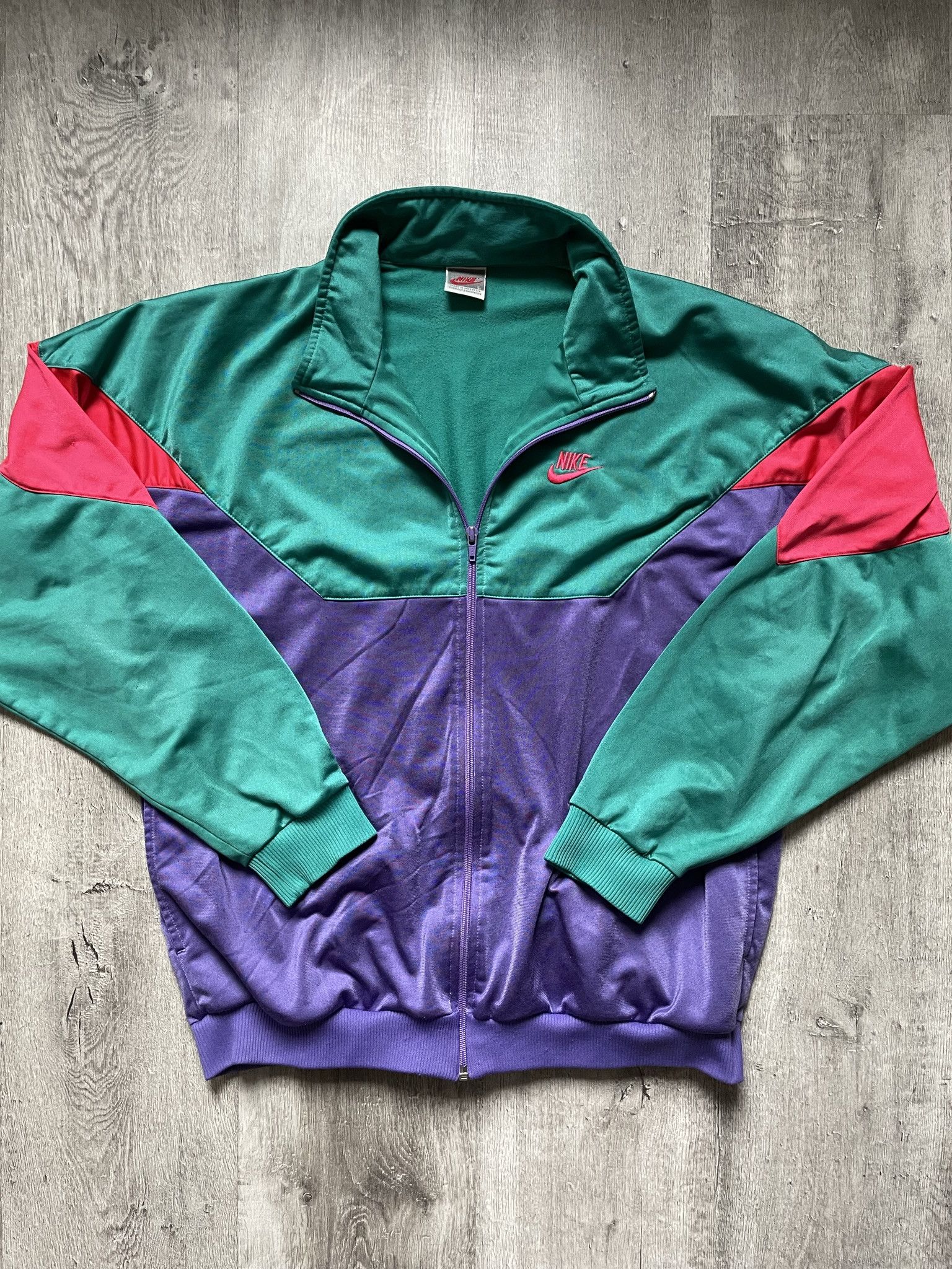 Nike × Vintage Vintage Nike 80s Coloured tracksuit zip sweatshirt ...