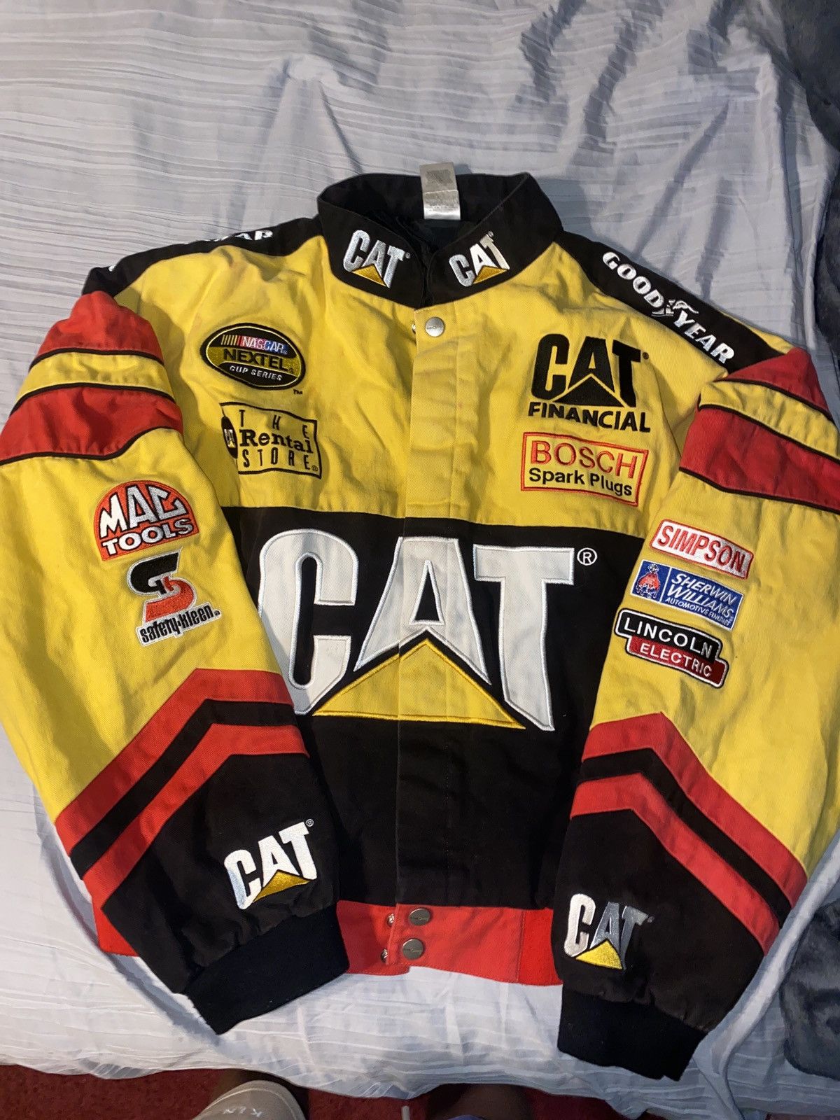 Caterpillar × NASCAR Vtg Bill Davis CAT NASCAR jacket | Grailed