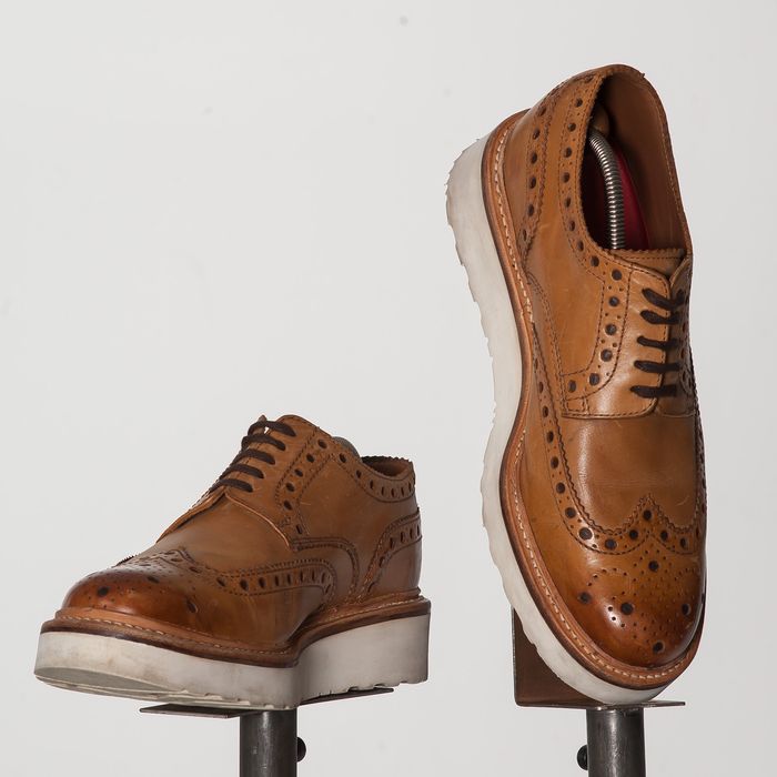 Grenson GRENSON Light Brown Brogue Shoes UK Made UK8.5G US9G | Grailed