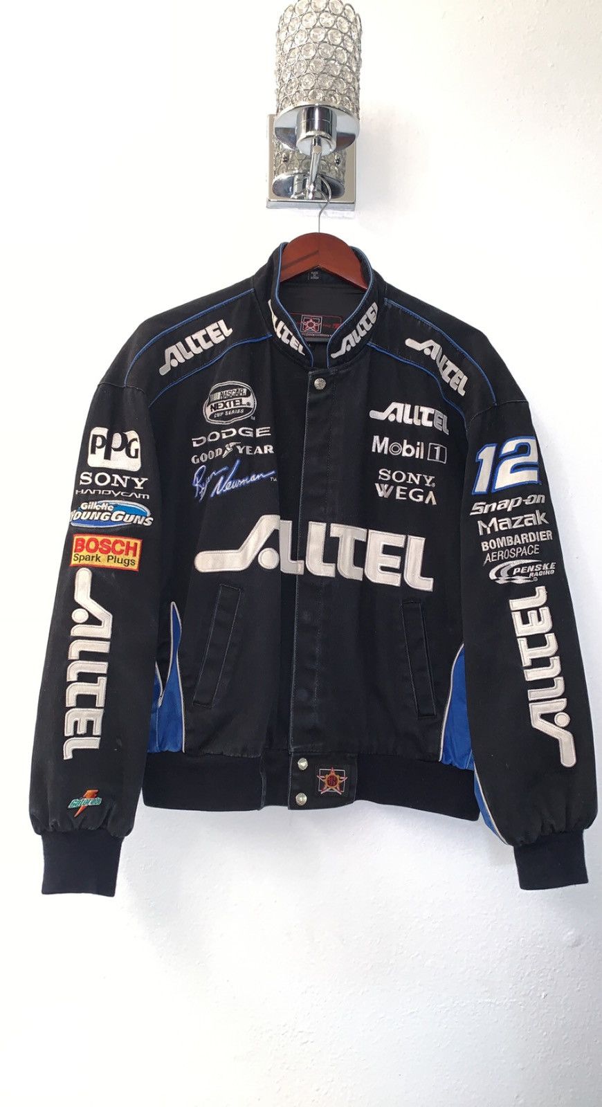 Vintage Vintage 90s Ryan Newman #12 Alltel NASCAR JH Design Jacket L ...