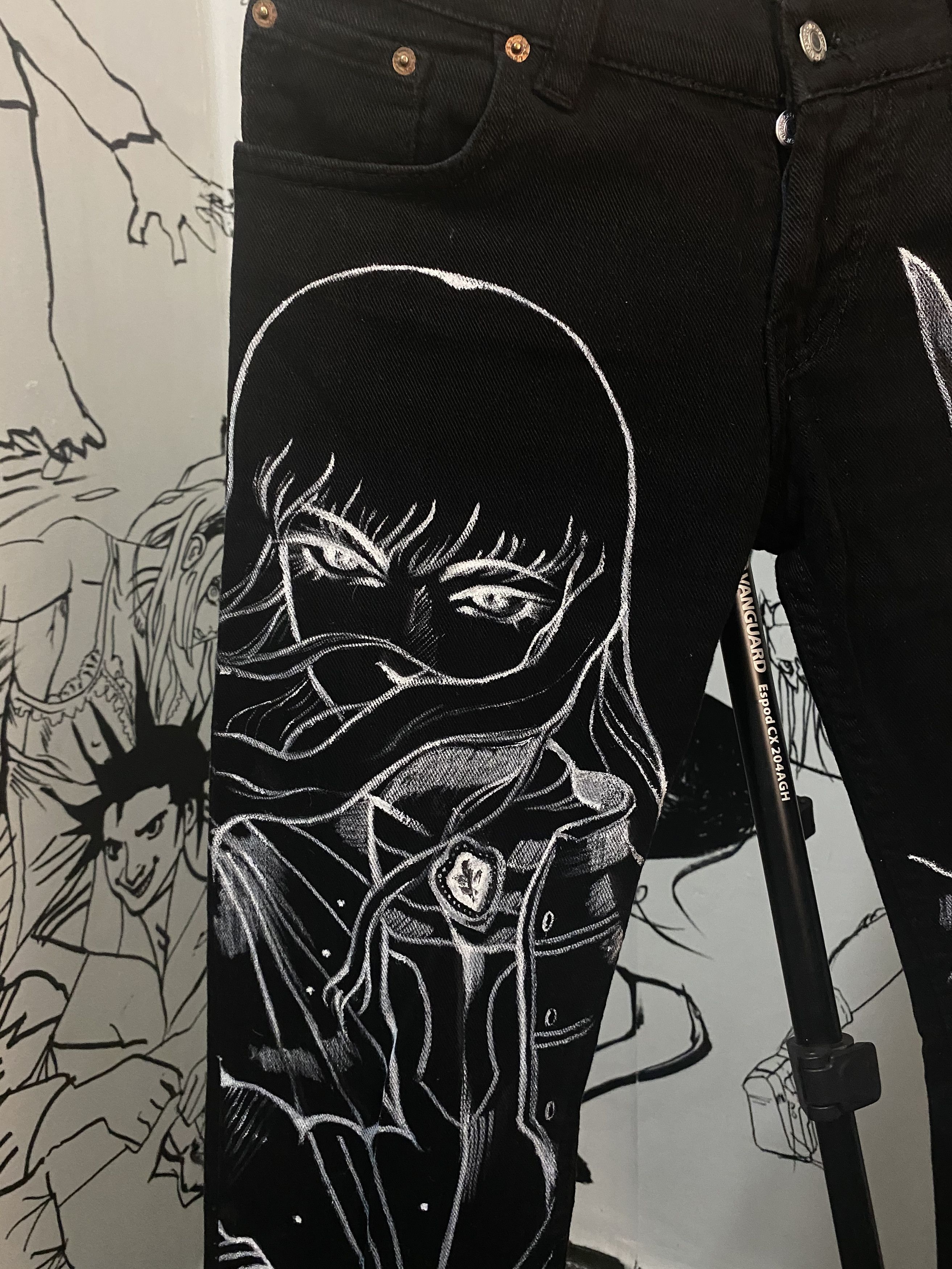 Levi's 🟢 Berserk Griffith handmade drawing jeans | Grailed