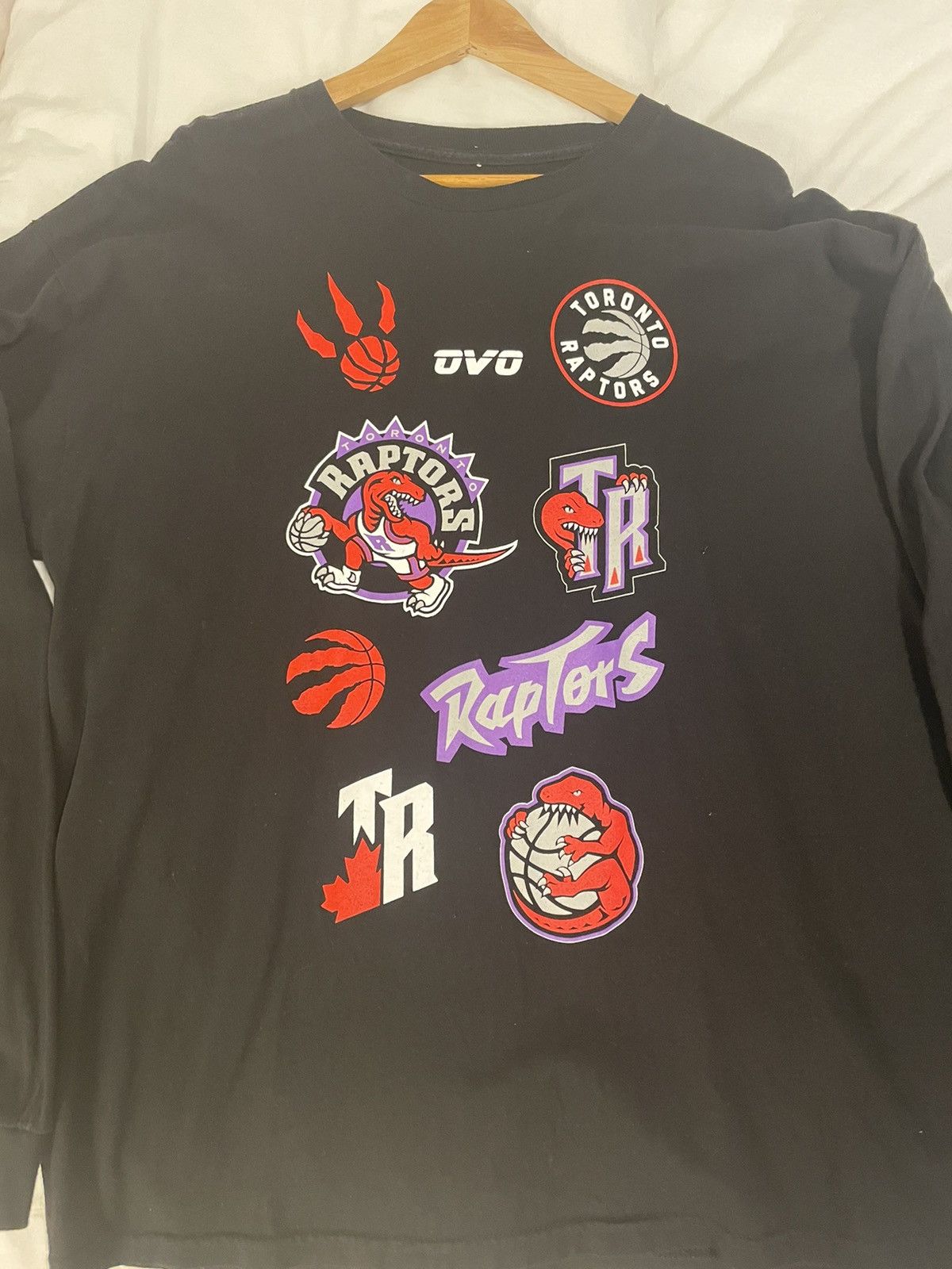 Octobers Very Own × Vintage Toronto Raptors x OVO long sleeve | Grailed