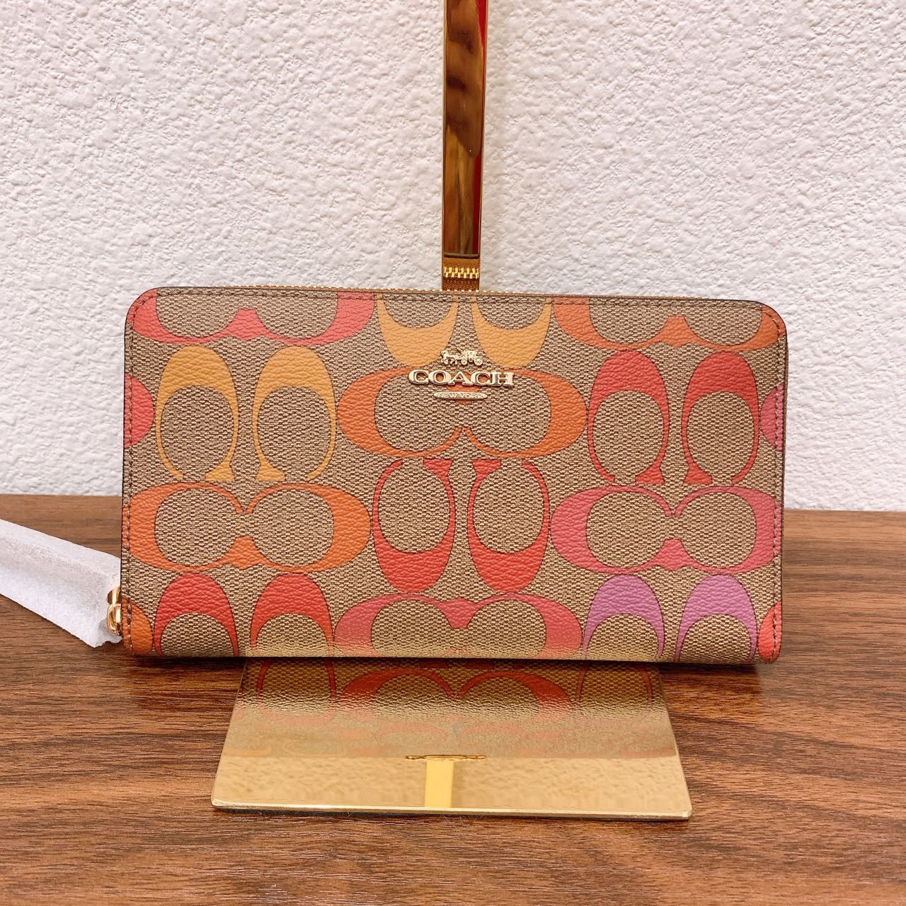 Coach Large Phone Wallet In Rainbow Signature Canvas | Grailed