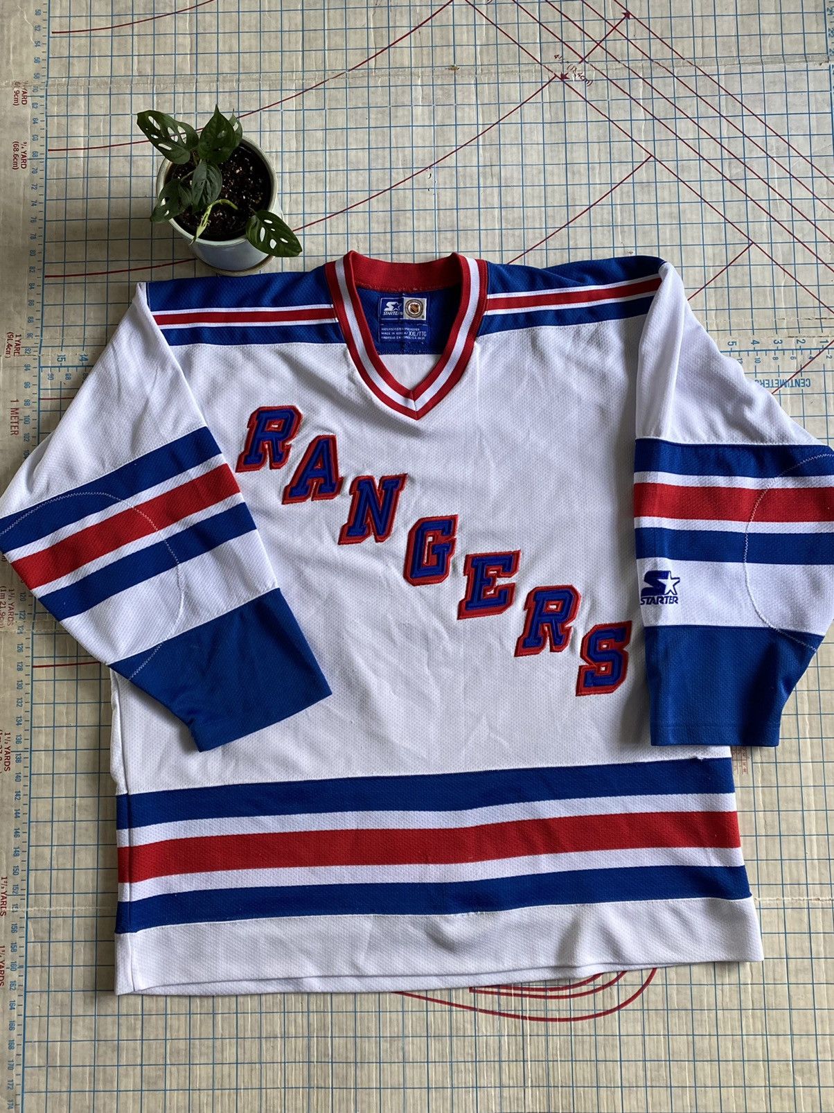 Starter Starter New York Rangers White Away Jersey Size XXL | Grailed