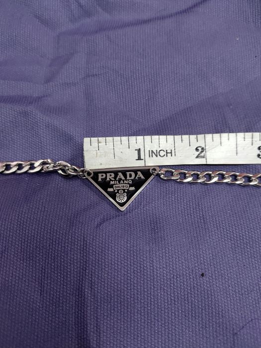Custom PRADA triangle pendant necklace | Grailed