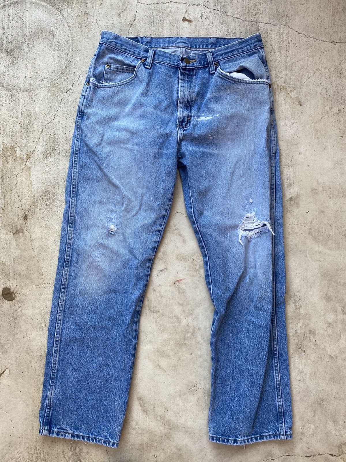 Vintage × Wrangler Vintage 1990s Distressed Wrangler Jeans Size 35 ...