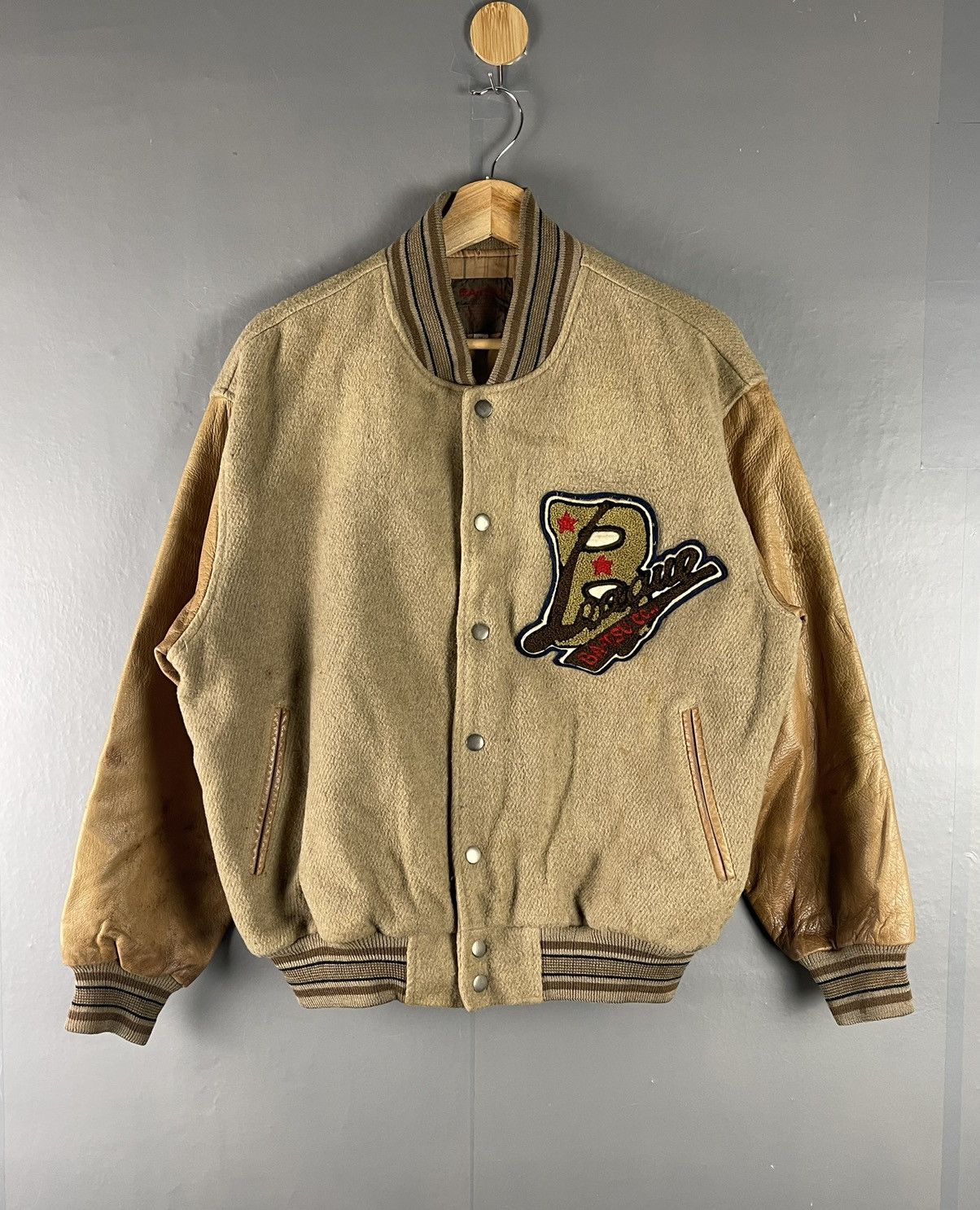 Japanese Brand × Varsity Jacket × Vintage Vtg BA-TSU Co. Embroidery ...