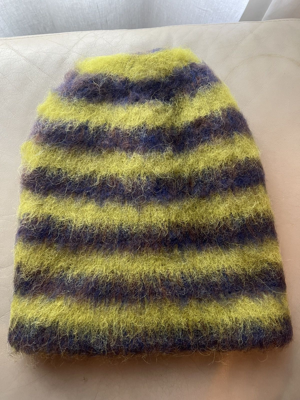 Brain Dead Boxy striped knit beanie | Grailed