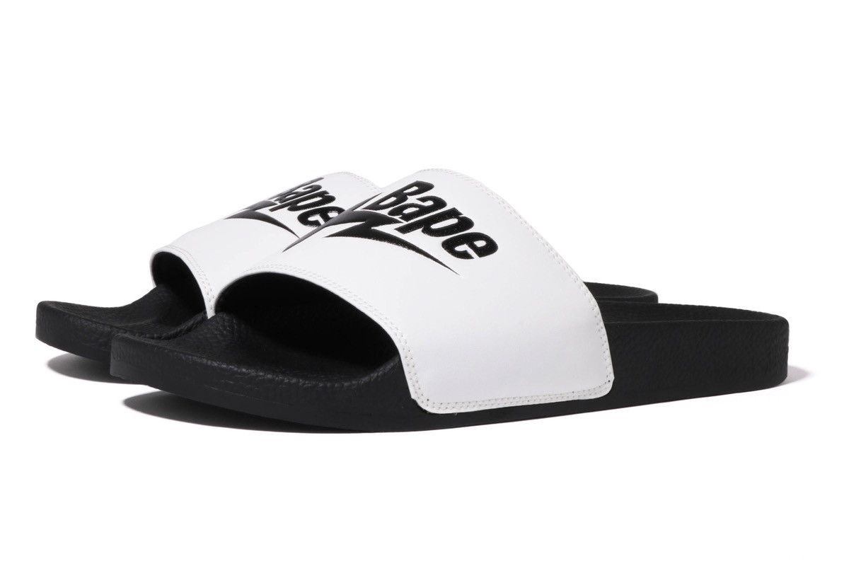 Bape NEW Bape Sta Logo Slides White | Grailed