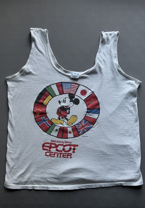 Disney Vintage Disney Epcot Tank Top Mickey Mouse Logo 80s | Grailed