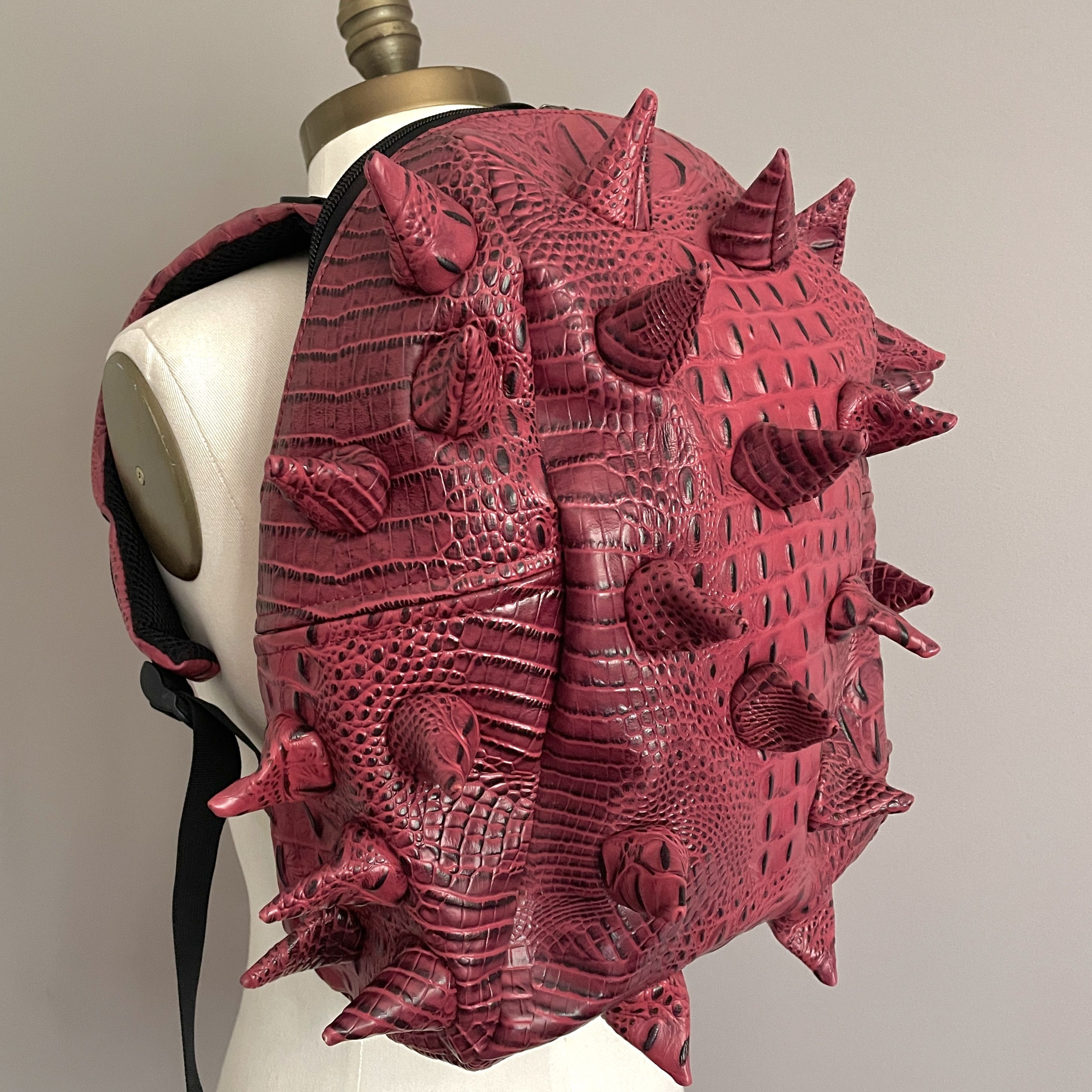 Other MadPax Red-Tillion Later Gator Spiky Faux Croc Backpack | Grailed