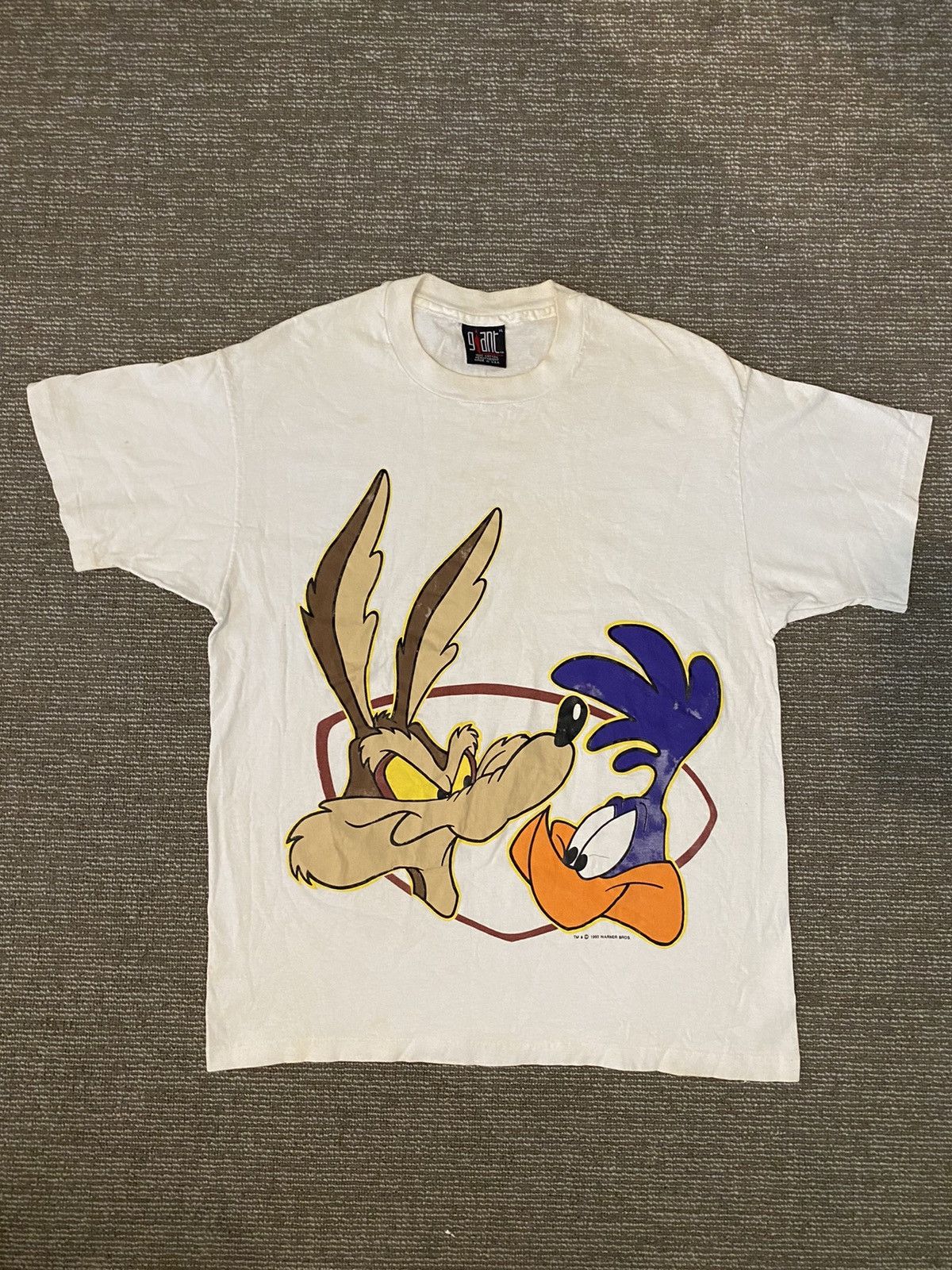 Giant 💥SUPER RARE Road Runner 1993 Vintage tee GIANT TAG XL | Grailed