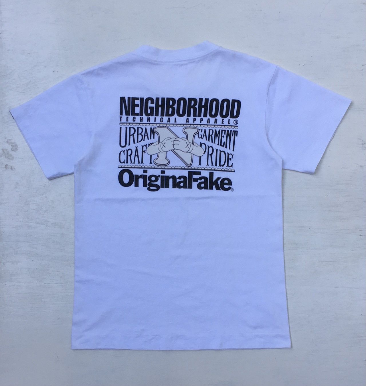 Neighborhood × Original Fake NEIGHBORHOOD x ORIGINAL FAKE T-SHIRT | Grailed