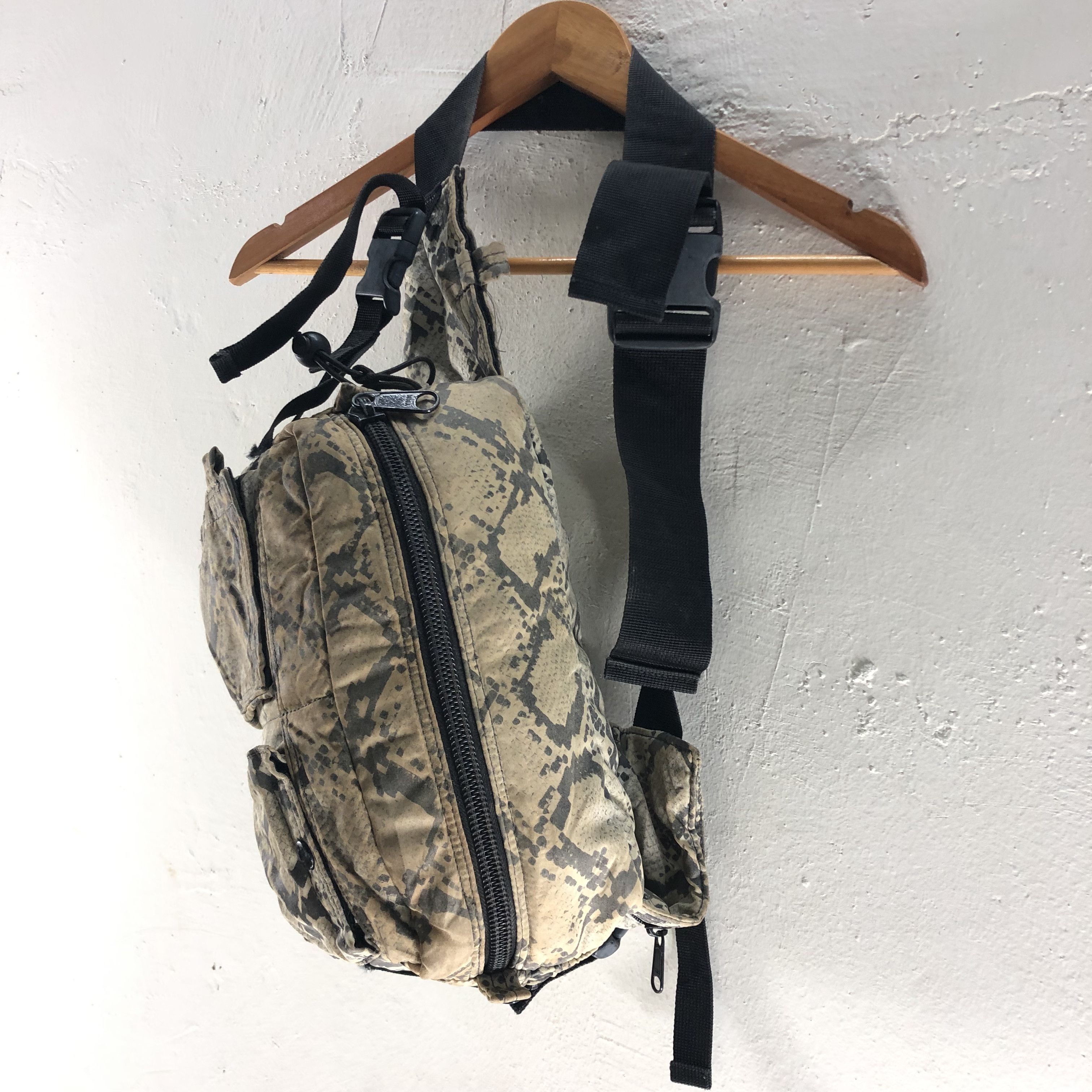 Porter Japanese HeadPorter Python Design Style Cross Body Waistbag | Grailed