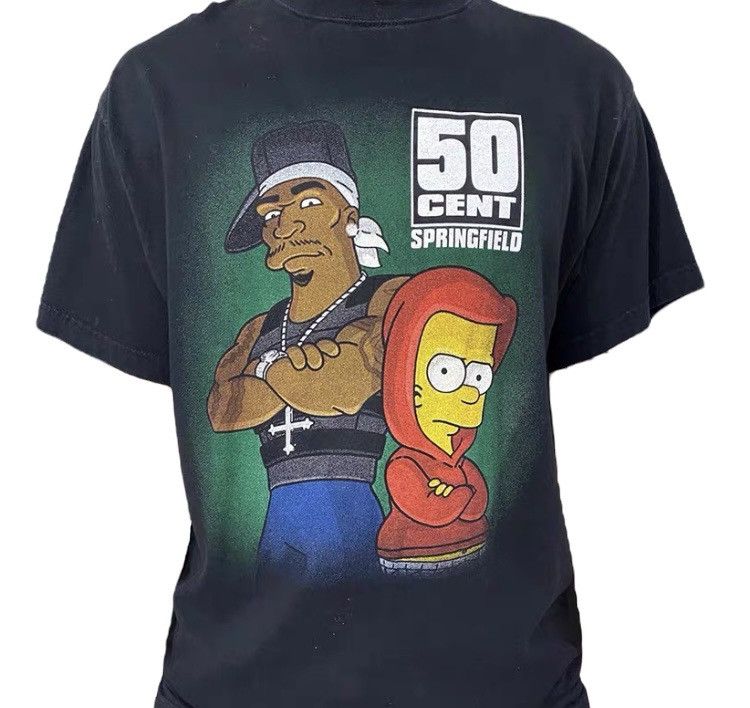 Band Tees × The Simpsons × Vintage Vintage 50 Cent Bart Simpsons ...