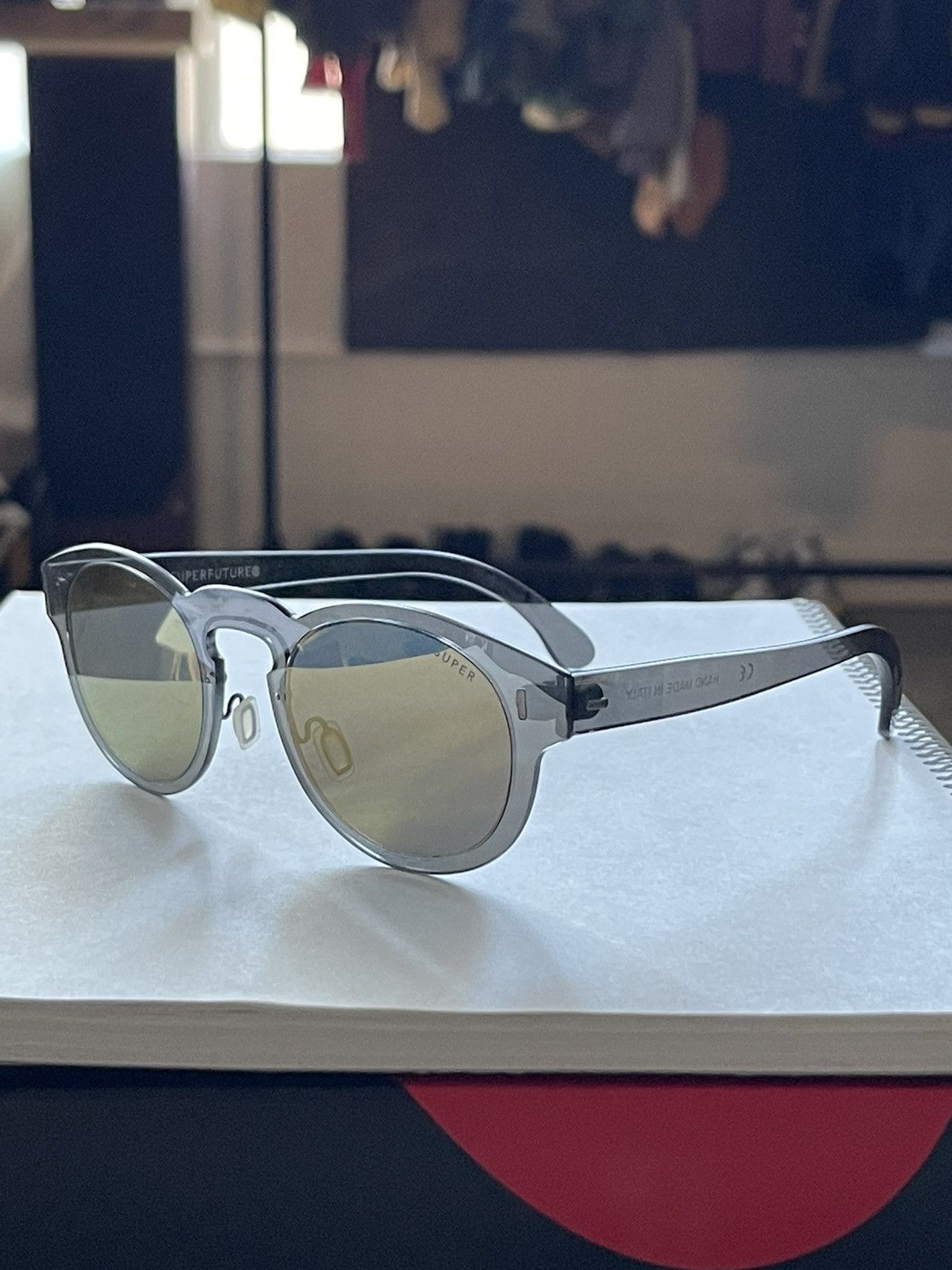 Retrosuperfuture Retrosuperfuture Grey Slate Mirror Sunglasses | Grailed