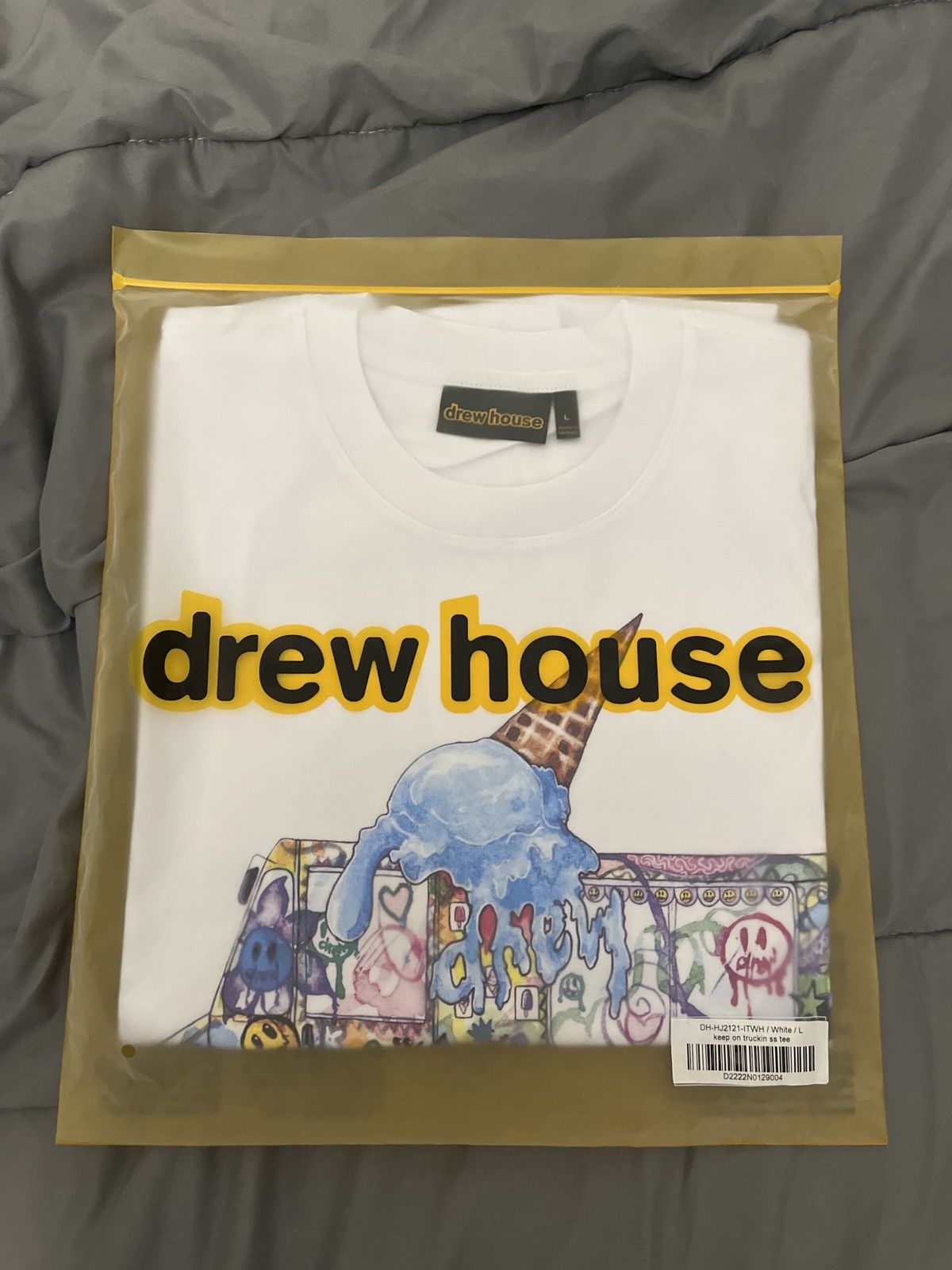 Drew House Super Rare Drew House White Keep On Truckin SS Tee Large | Grailed