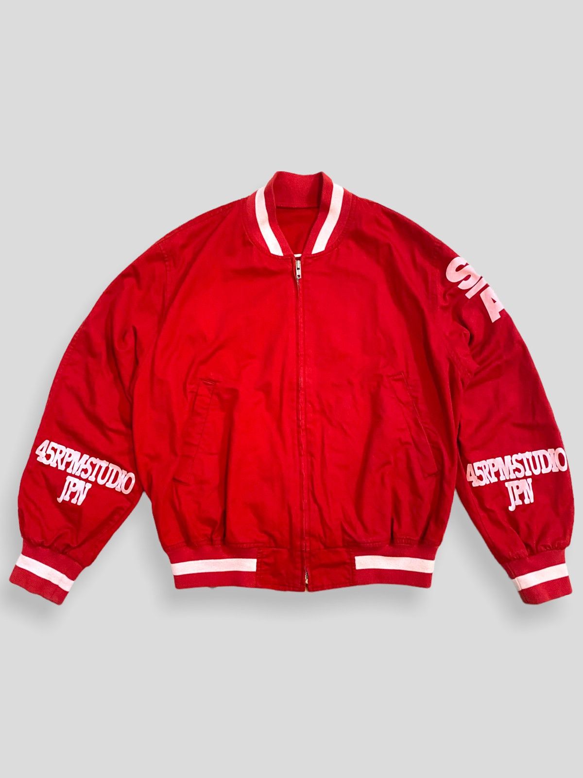 45rpm × Bomber Jacket × Japanese Brand 45rpm World Map Bomber Jacket ...