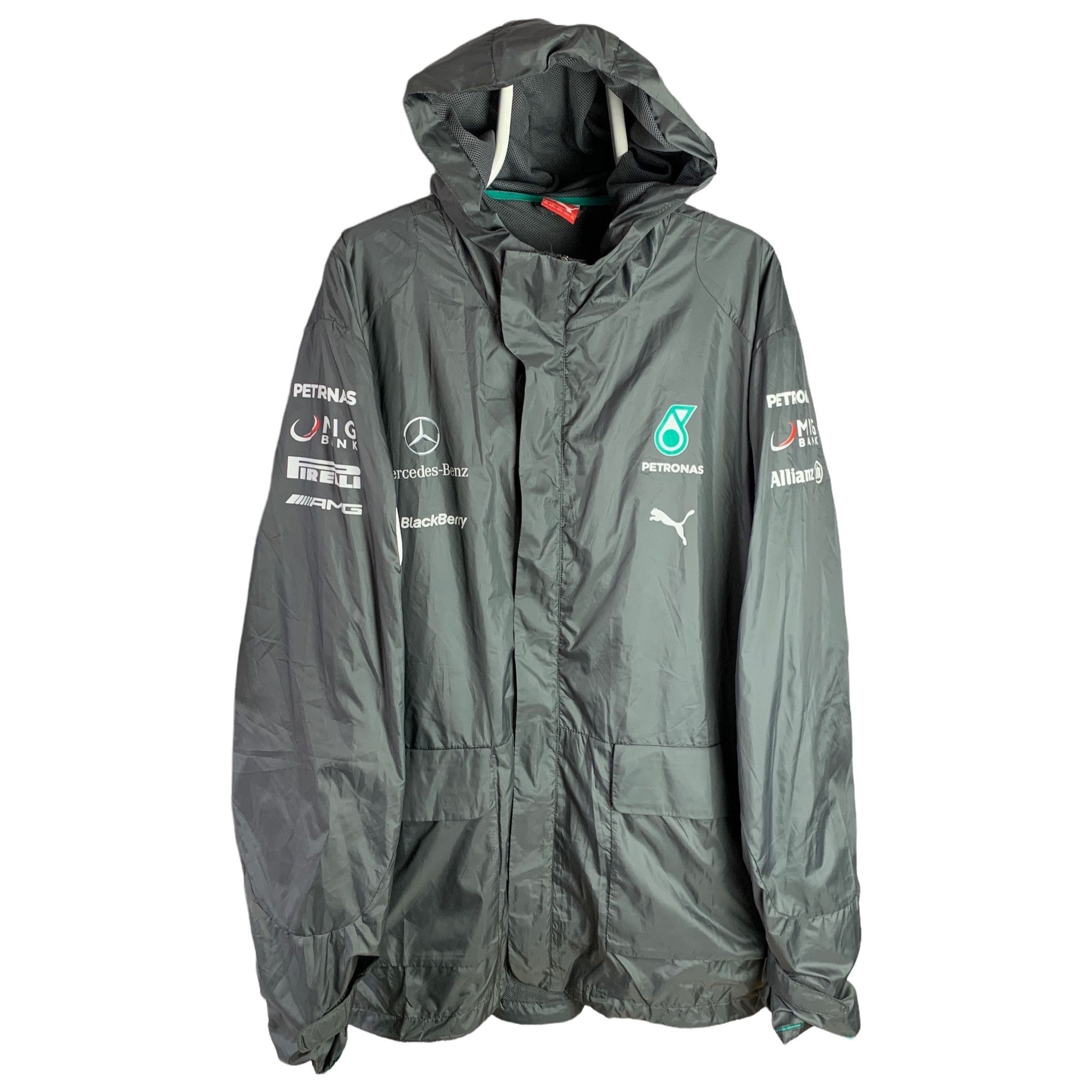 Mercedes Benz × Vintage Puma Mercedes Benz AMG grey light racing jacket ...