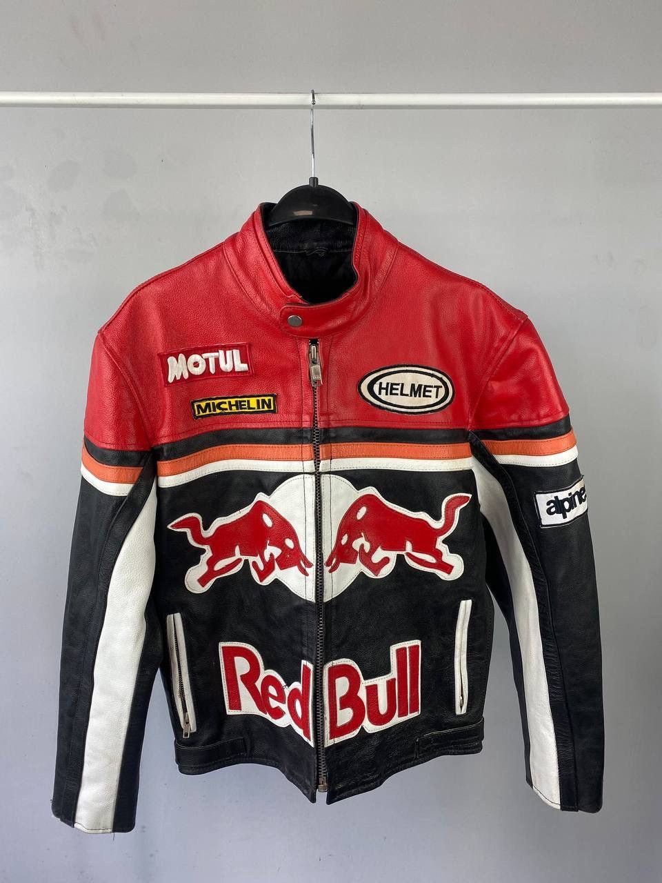Racing × Red Bull × Vintage Red Bull Racing Vintage Leather Jacket ...