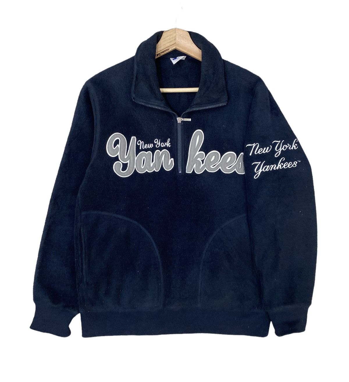 MLB × New York Yankees × Yankees ☃️ VTG NEW YORK YANKEES HALF ZIP ...