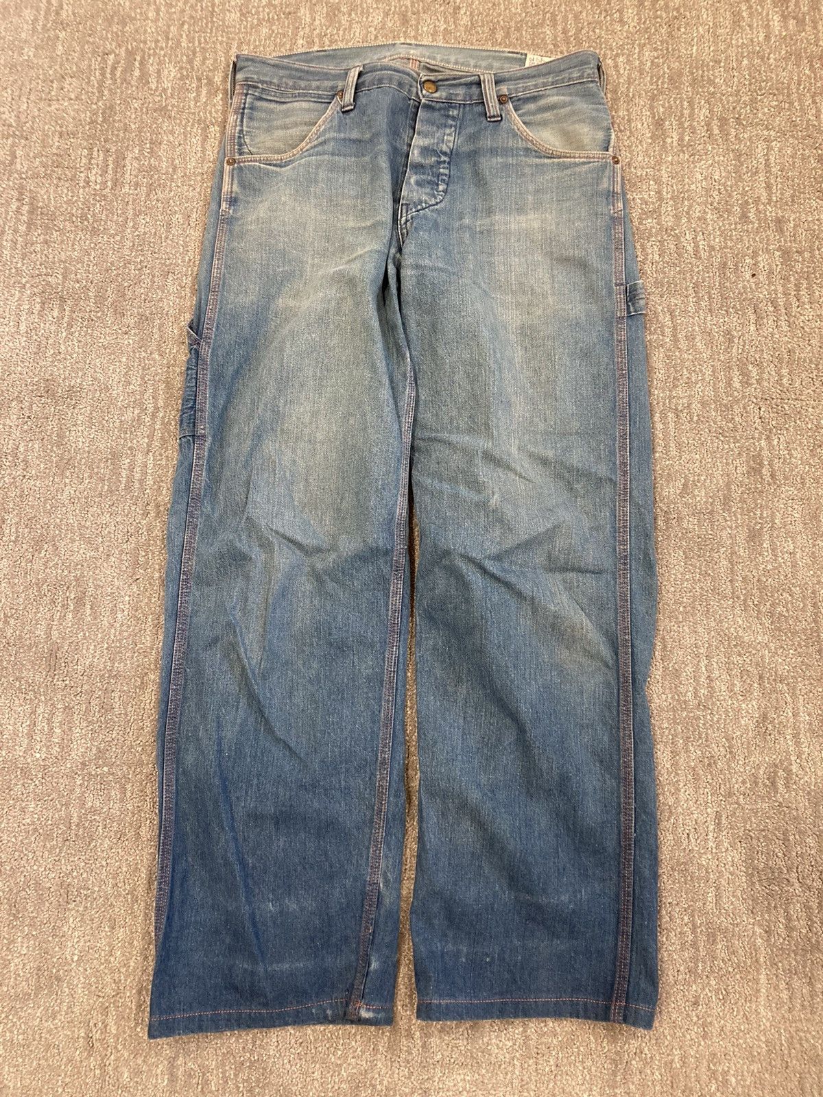 Orslow Broken In Selvedge Carpenter Jeans Wide Leg 30x30 | Grailed