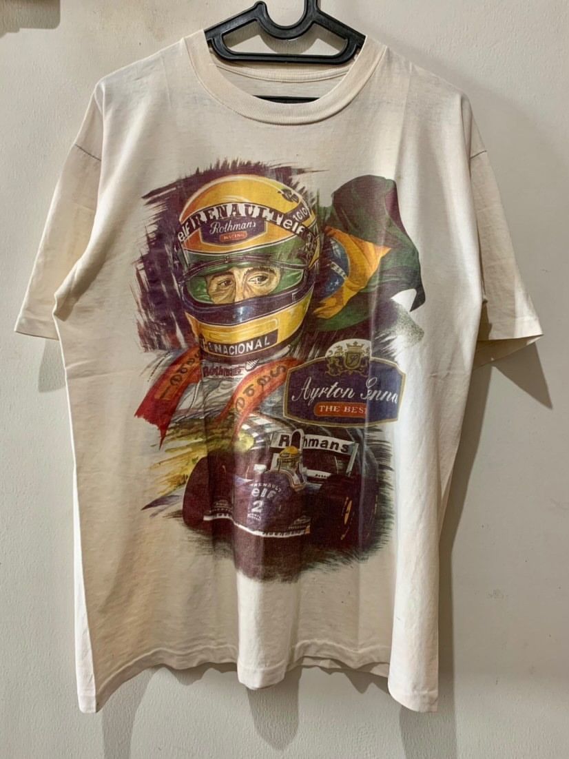 Vintage Vintage 90s Ayrton Senna Formula One Legendary Fullprint Tee | Grailed