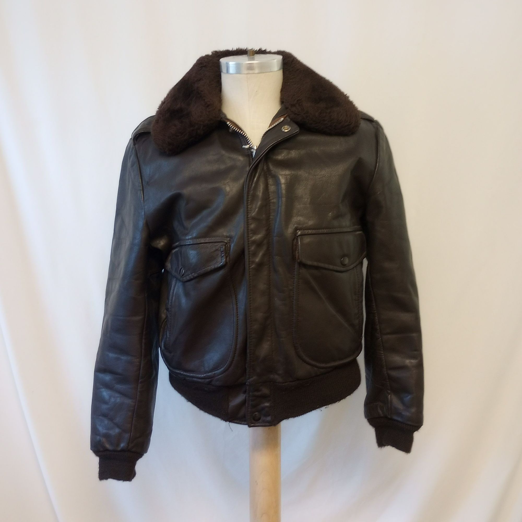 Cooper Cooper Brown Leather Pilot Bomber Jacket Vintage | Grailed