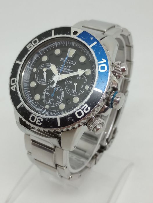 Seiko Seiko Prospex SSC017 Men's 44mm Solar Chronograph Dive Watch ...