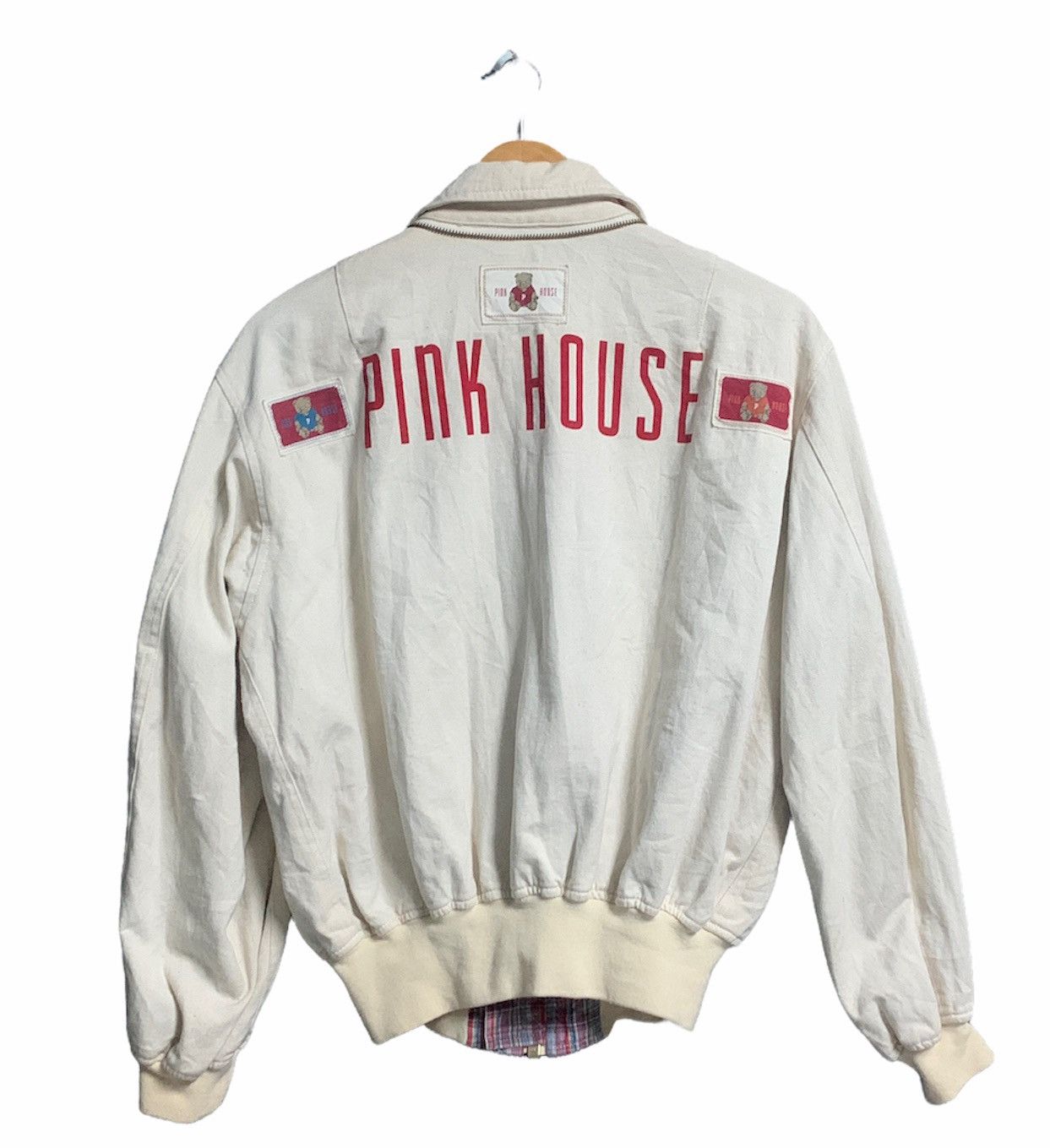 Vintage Last drop! Vintage Pink House Japan Bear bomber jacket | Grailed