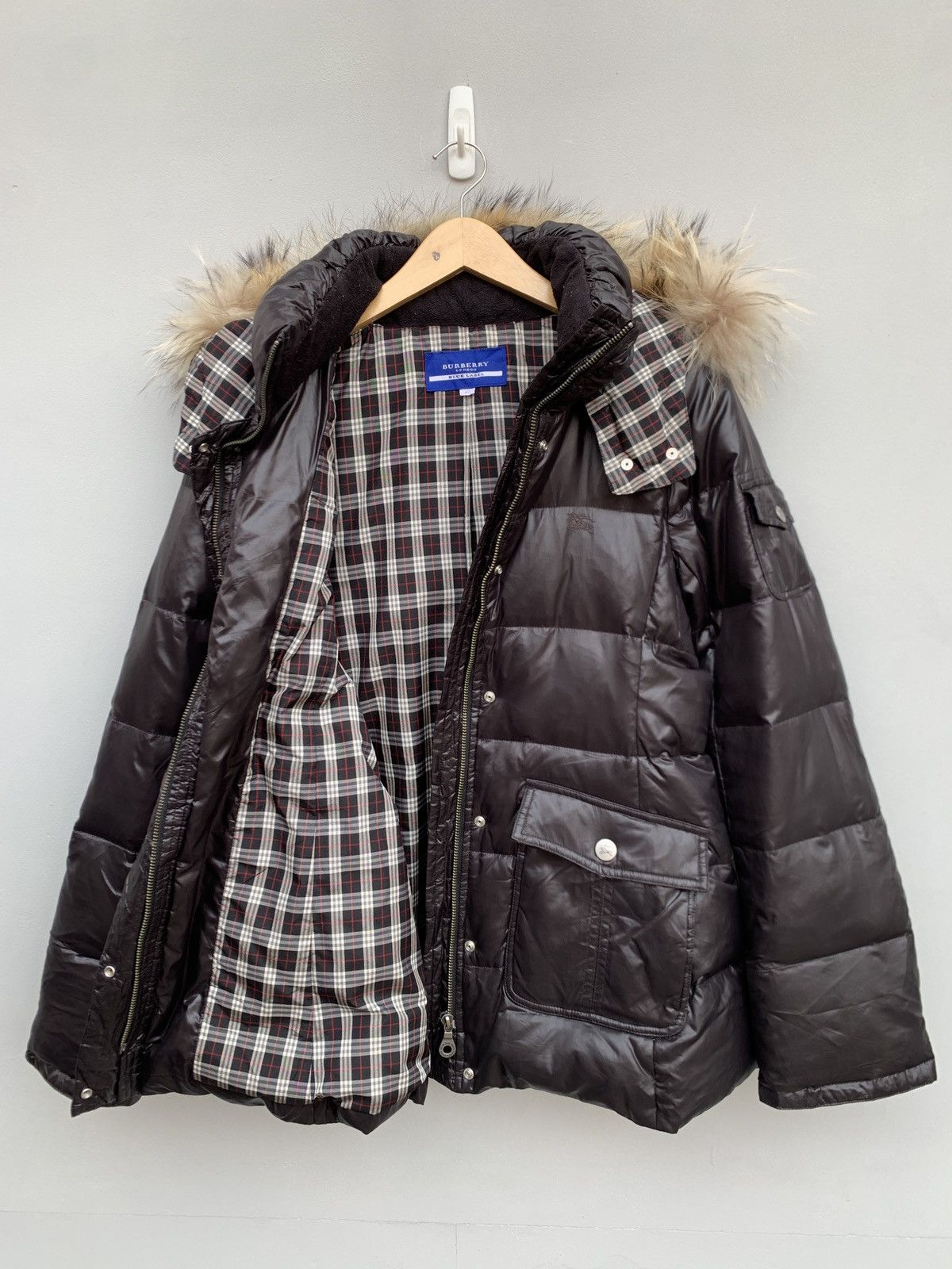Burberry × Streetwear × Vintage Burberry Blue Label Down Jacket Nova ...