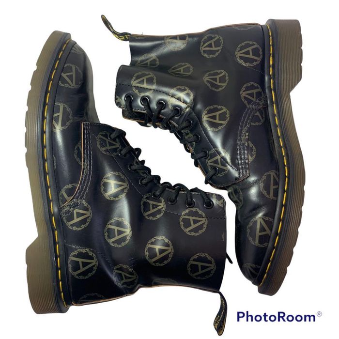 Supreme Anarchy Printed Dr Martens Boots | Grailed