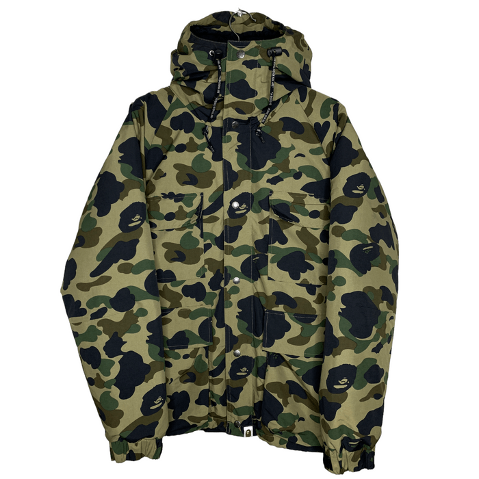 Bape OG 1st Camo Hooded Down Jacket (Green) | Grailed