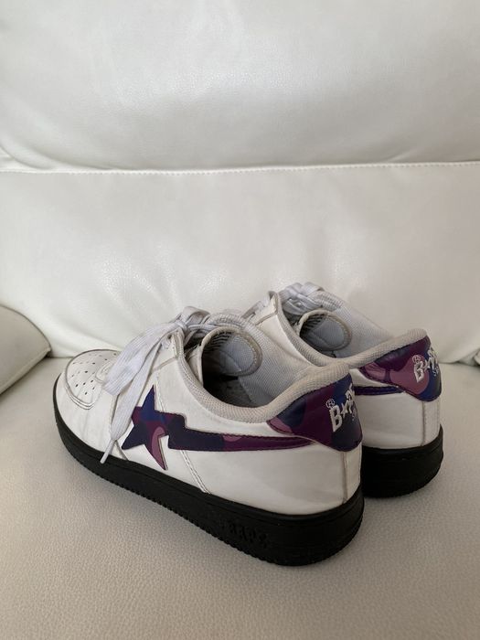 Bape White/Purple Camo Bapesta’s | Grailed