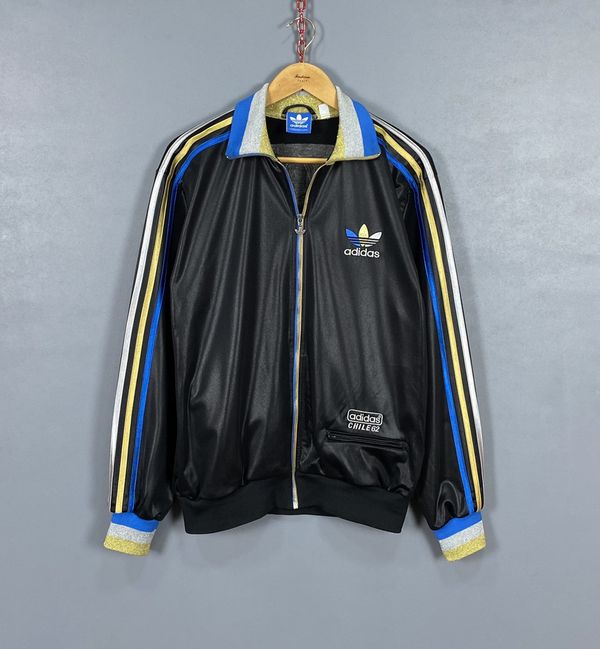 Adidas Adidas Chile 62 Track Jacket Black Stripes Gold Silver Blue ...