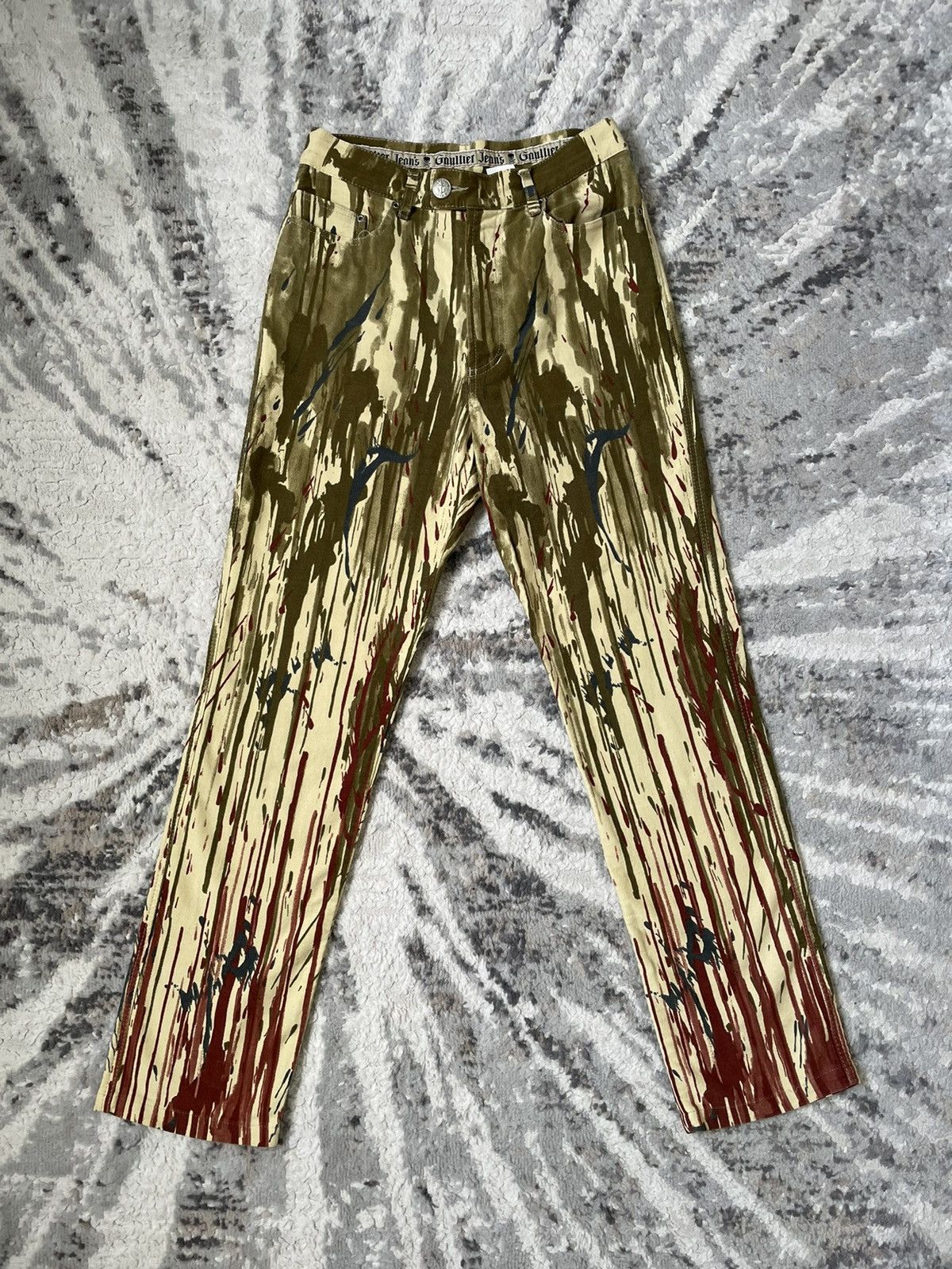 Jean Paul Gaultier Jean Paul Gaultier blood splatter pants AW98 ...