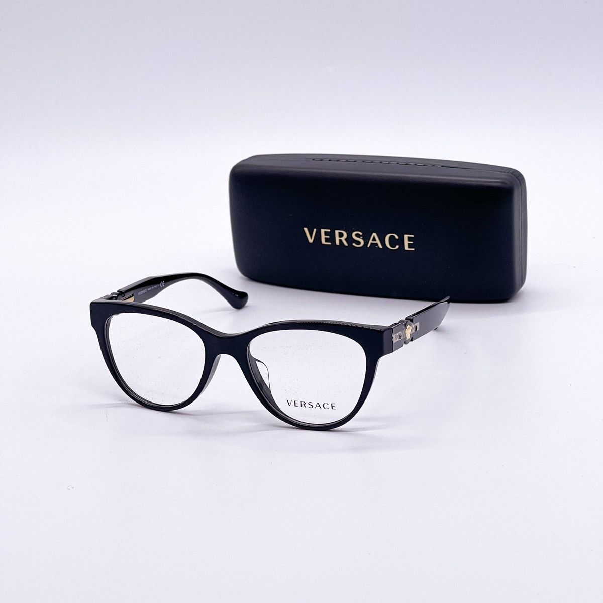 Versace NEW VERSACE VE3304F GB1 EYEGLASSES VERSACE MOD 3304-F BLACK ...