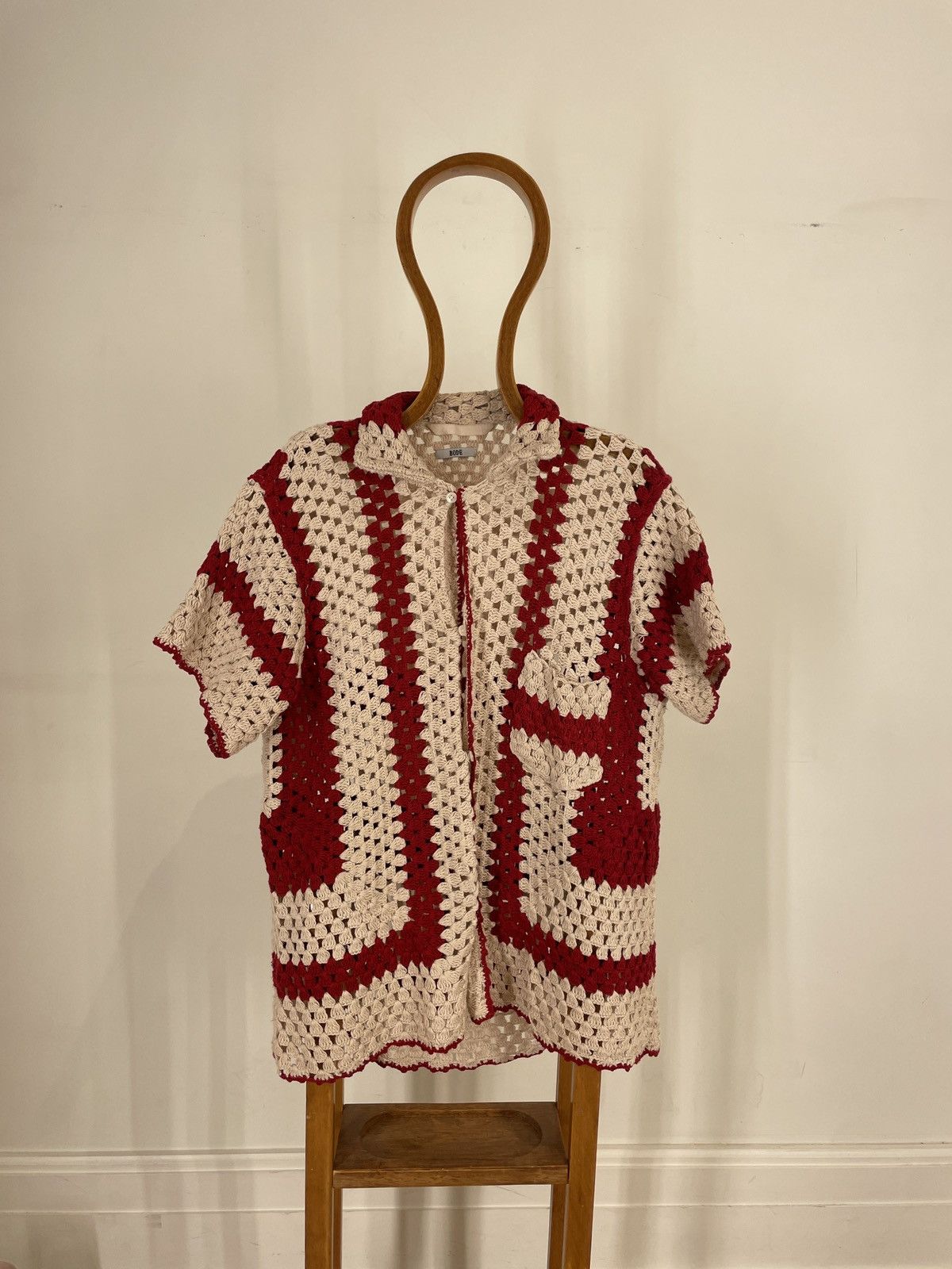 Bode Bode ‘Big Top’ Crochet Short Sleeve Button Down Shirt | Grailed