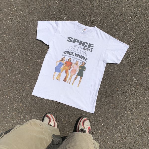 Vintage Spice Girls 2019 Spice World Tour White Band Tee Shirt y2k M ...