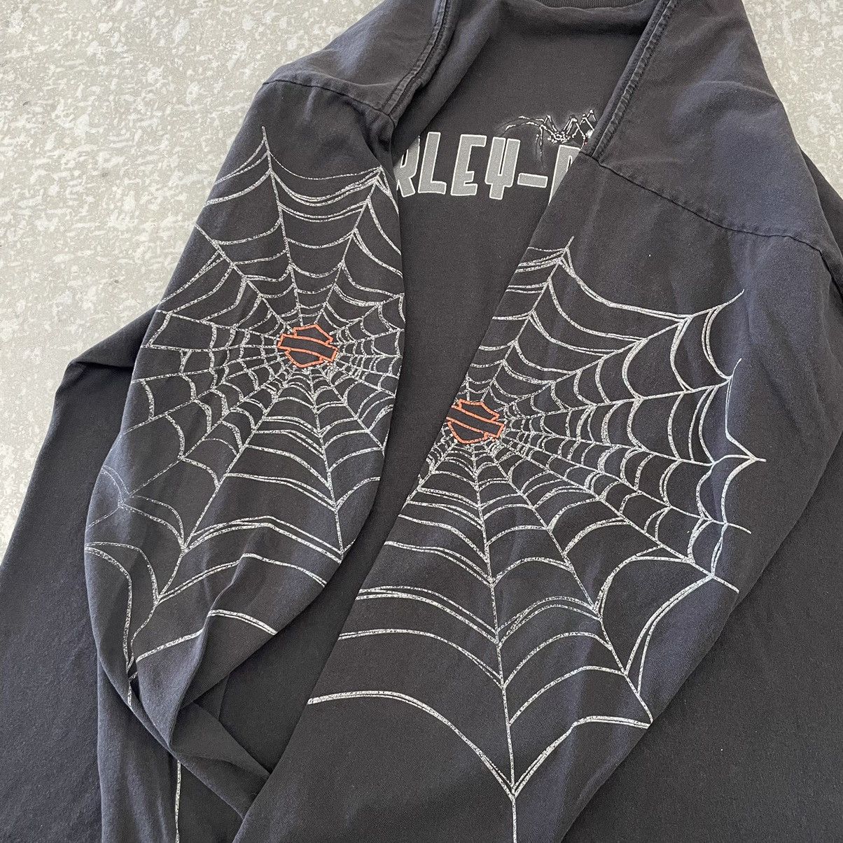 Vintage Vintage Harley Davidson Spider Web Long Sleeve Shirt | Grailed