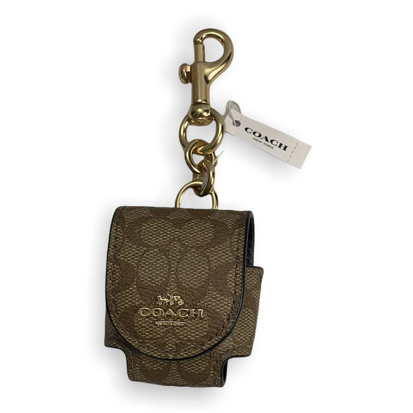 Coach Coach Wireless Earbud Case Bag Charm In Signature Canvas New ...