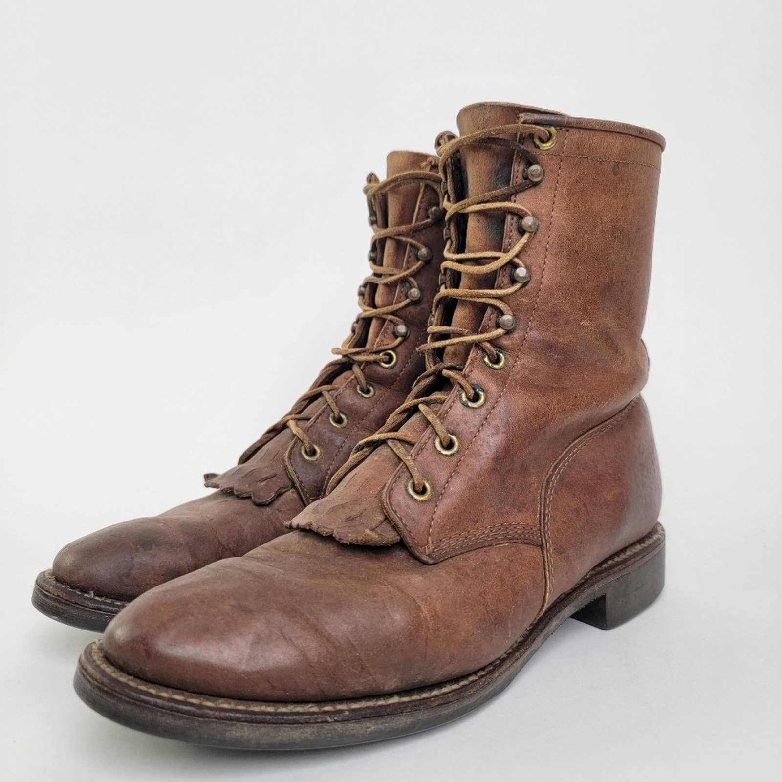 Justin Boots Justin Lacer 630 Bullhide Cowboy Boots Boho Western Roper ...