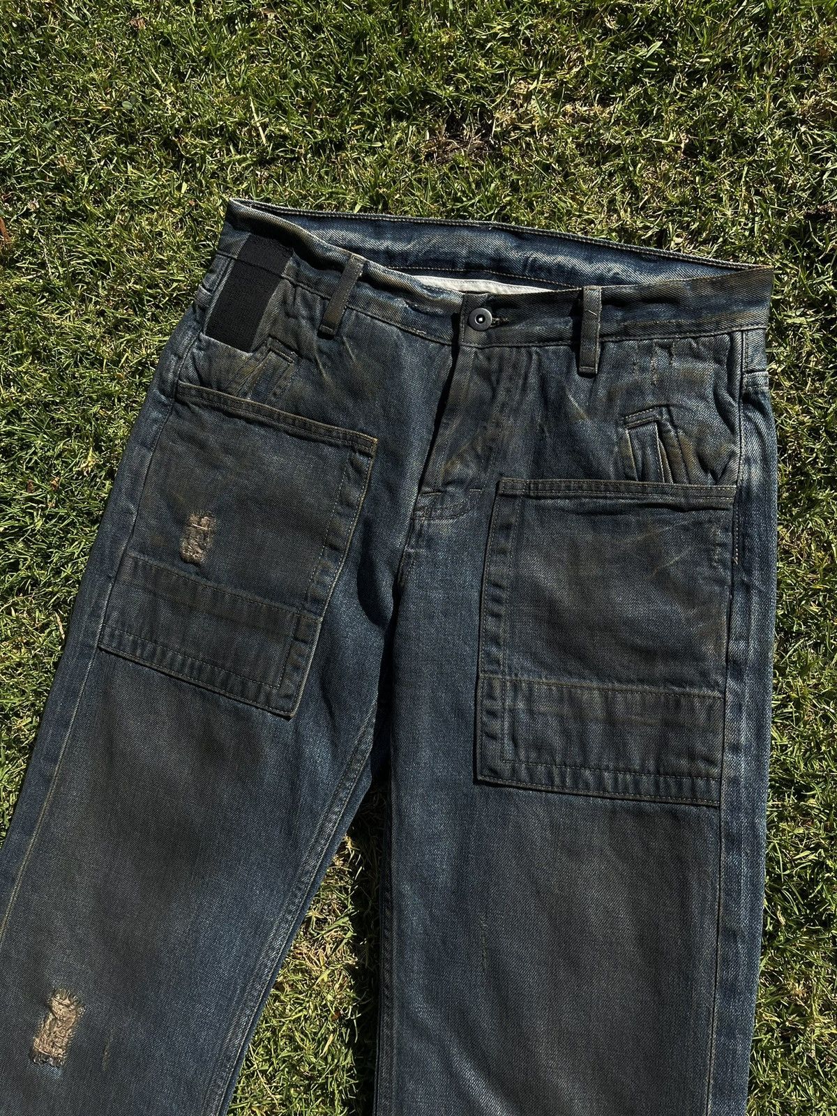 Rick Owens Rick Owens Slab 2004 waxed straight leg denim jeans sz 29 ...